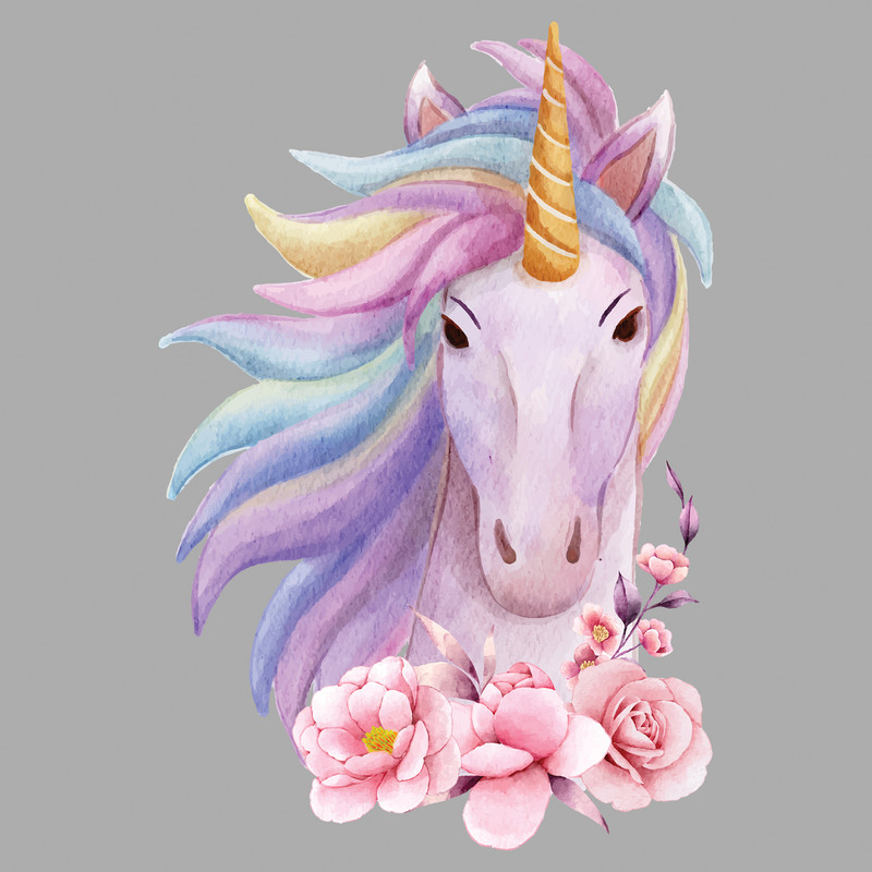 قیمت و خرید استیکر پارچه و لباس مدل dtf طرح یونیکورن کد H20.141 مجموعه 6 عددی