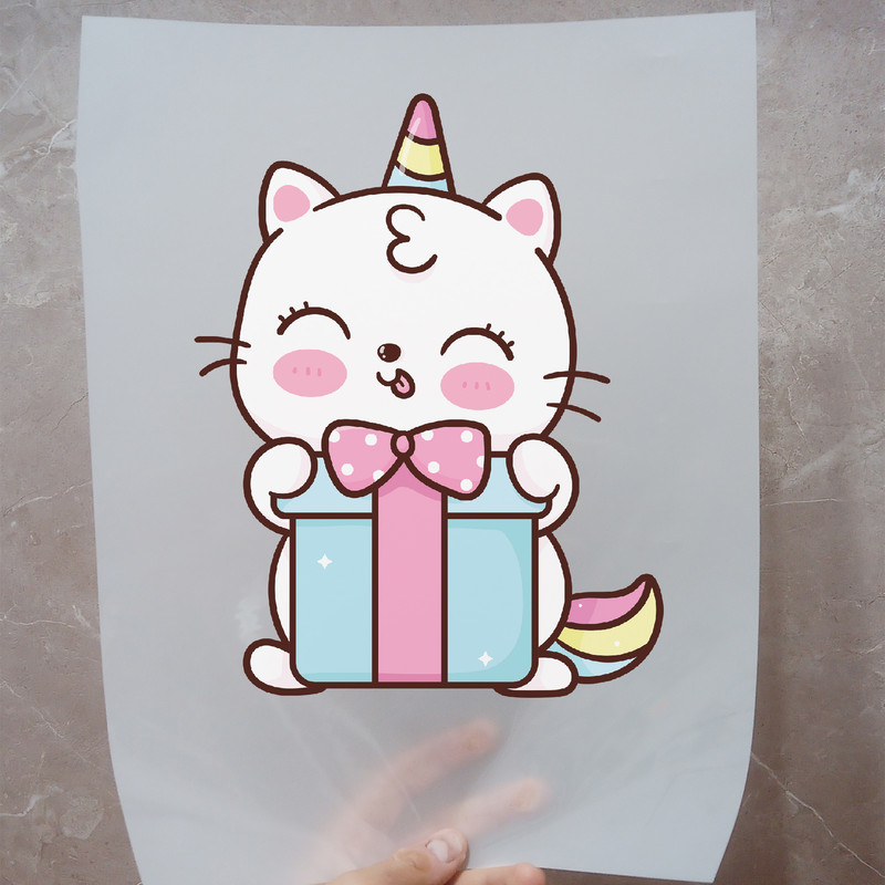 قیمت و خرید استیکر پارچه و لباس مدل dtf طرح یونیکورن کد H20.945 مجموعه 3 عددی