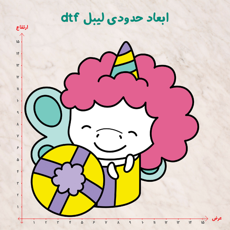 قیمت و خرید استیکر پارچه و لباس مدل dtf طرح یونیکورن کد H15.890 مجموعه 4 عددی