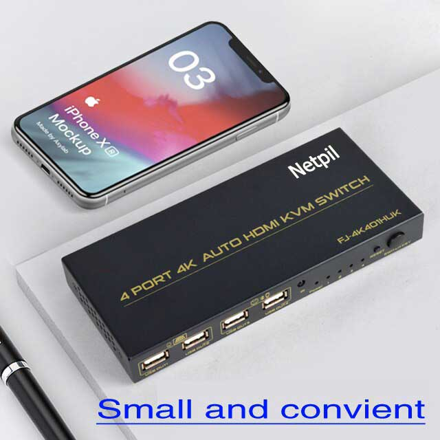 قیمت و خرید ⭐ سوییچ چهار پورت HDMI KVM نت پیل مدل 4K401HUK [1404 ] - فروشگاه دپین