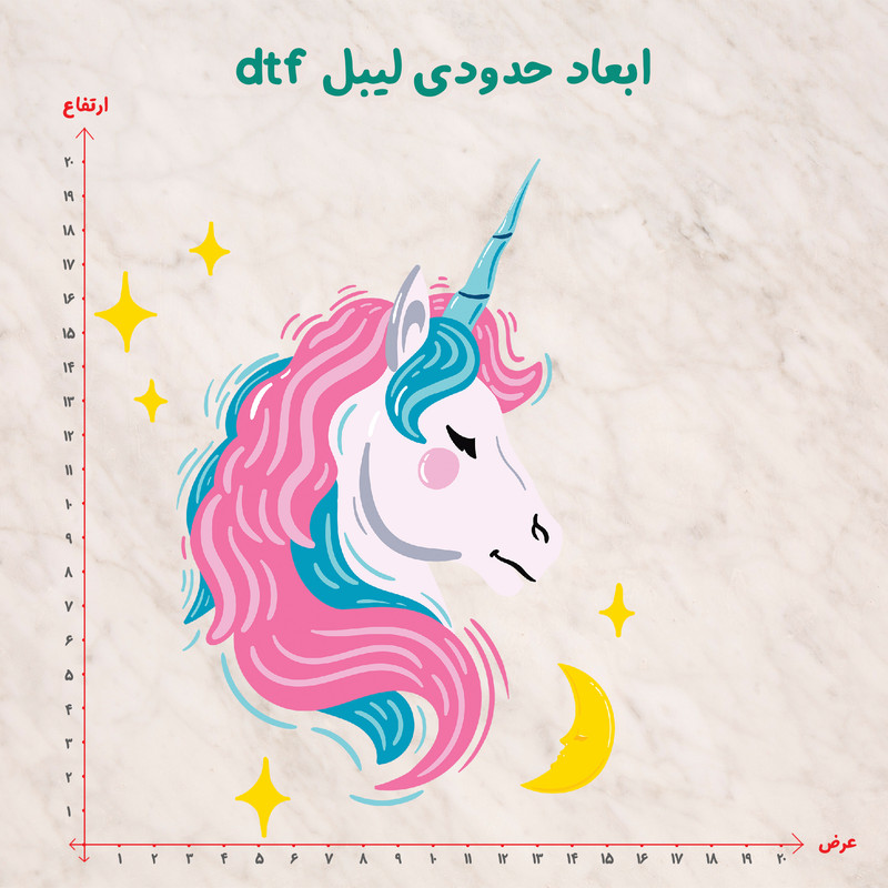 قیمت و خرید استیکر پارچه و لباس مدل dtf طرح یونیکورن کد H20.425 مجموعه 6 عددی