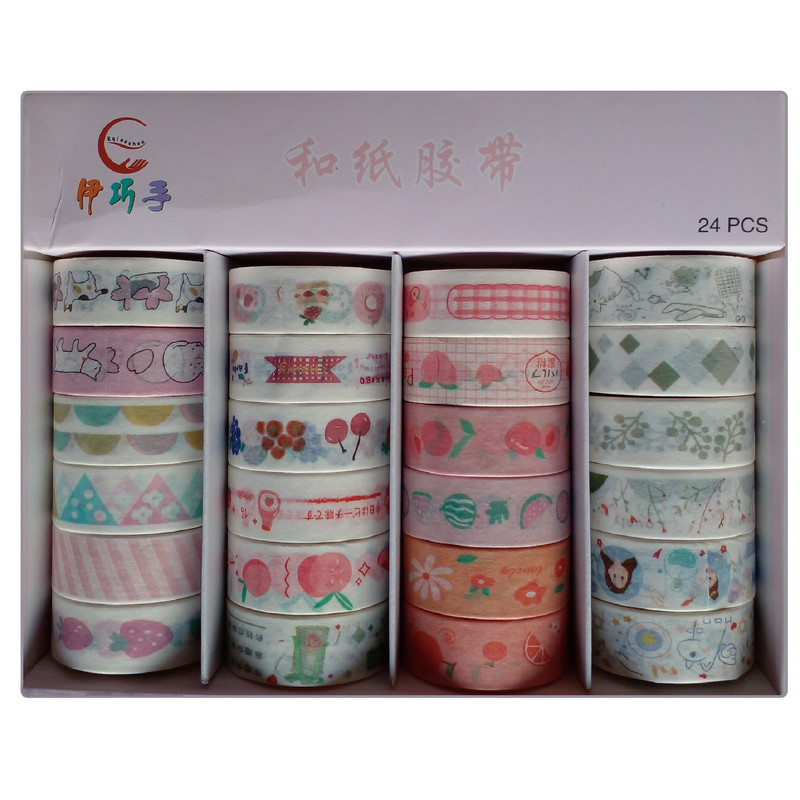 قیمت و خرید چسب کاغذی مدل واشی کد K66 عرض 1.5 سانتی متر بسته 24 عددی