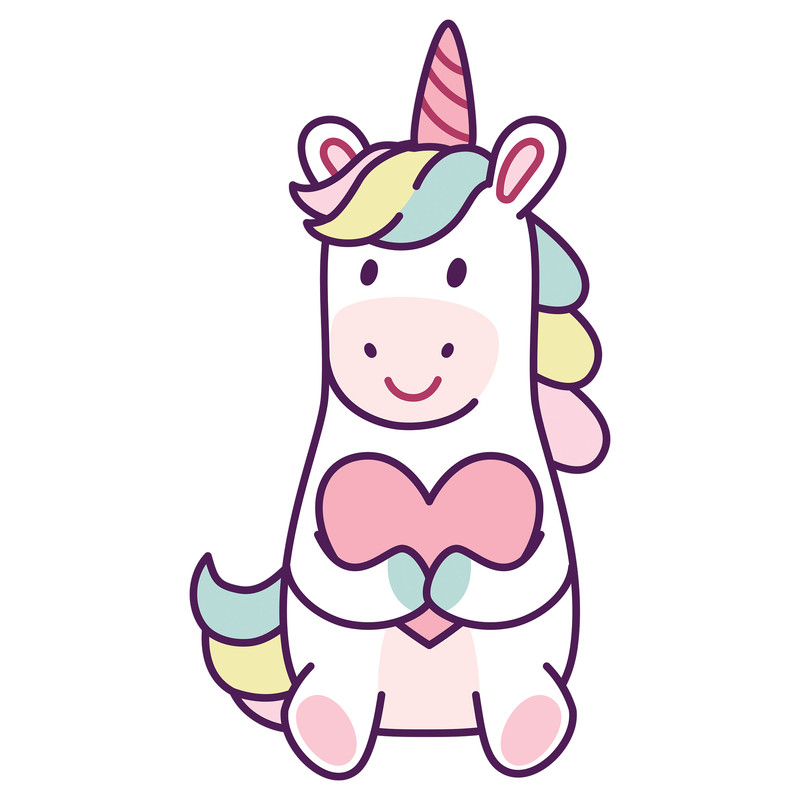 قیمت و خرید استیکر پارچه و لباس مدل dtf طرح یونیکورن کد H15.850 مجموعه 4 عددی