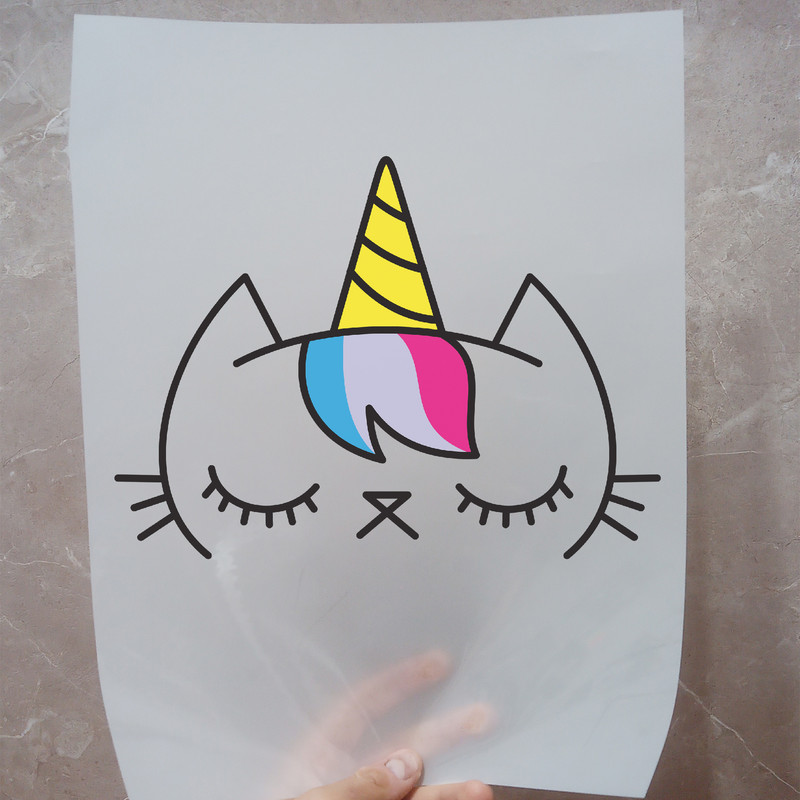 قیمت و خرید استیکر پارچه و لباس مدل dtf طرح یونیکورن کد H20.363 مجموعه 6 عددی