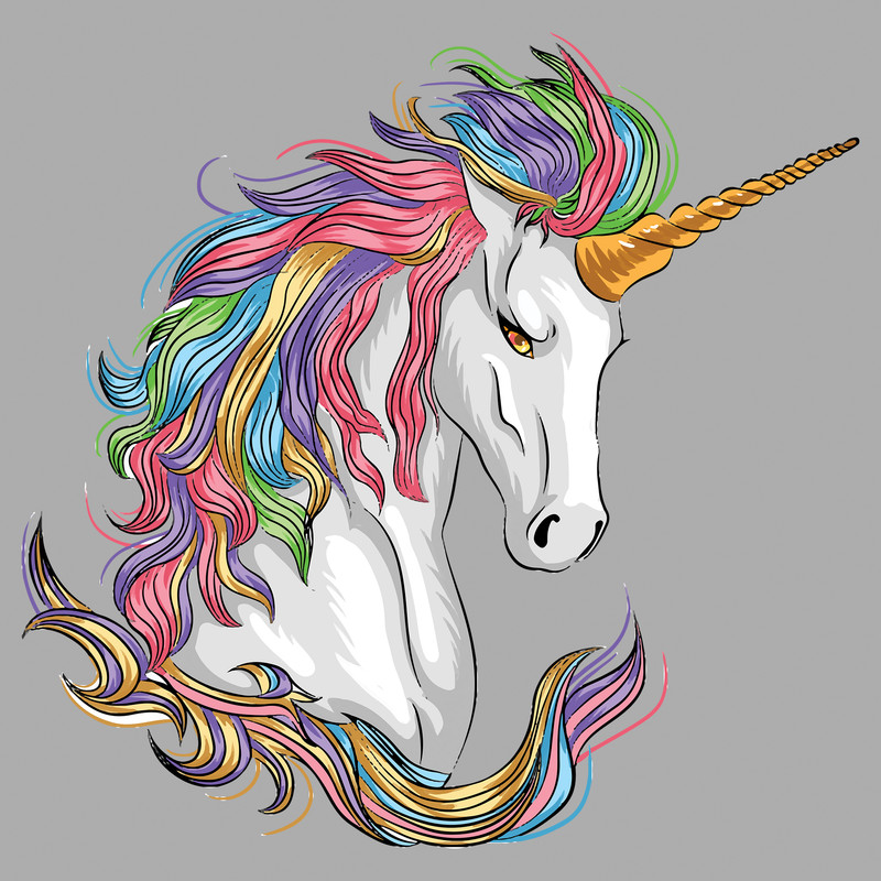 قیمت و خرید استیکر پارچه و لباس مدل dtf طرح یونیکورن کد H20.290 مجموعه 3 عددی