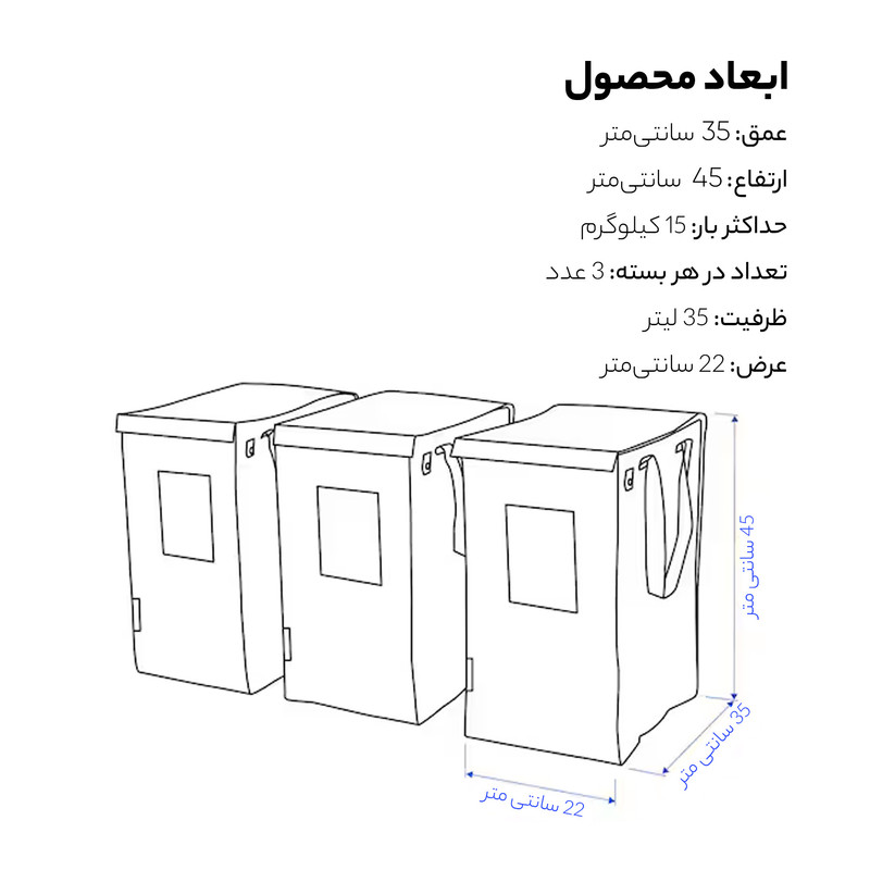 قیمت و خرید ارگانایزر ایکیا مدل DIMPA بسته 3 عددی