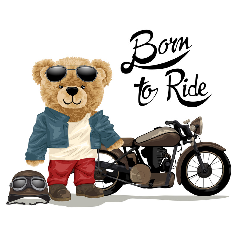 قیمت و خرید استیکر پارچه و لباس مدل dtf طرح تدی کد H15.71 مجموعه 4 عددی