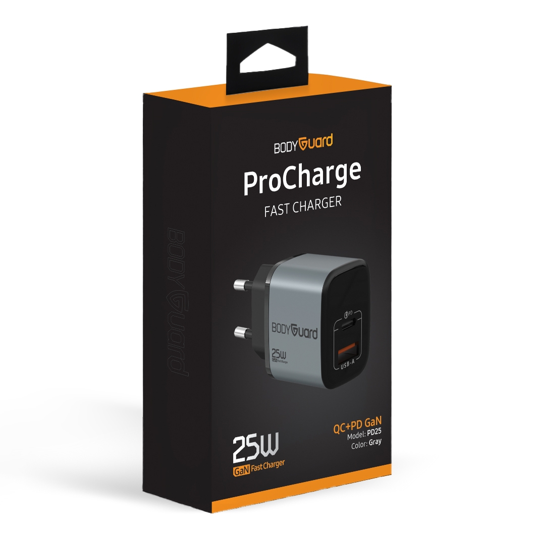 شارژر دیواری 25 وات 2 پورت بادیگارد مدل ProCharge - کنسو