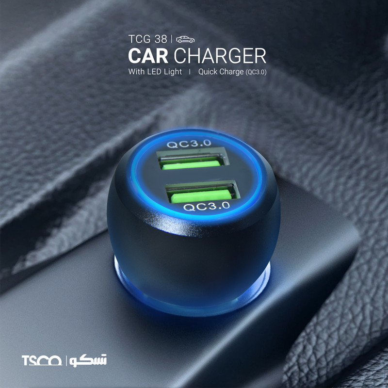 قیمت و خرید شارژر فندکی 20 وات تسکو مدل TCG 38