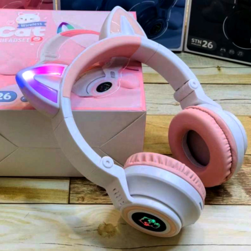 قیمت و خرید هدفون بلوتوثی طرح گربه ای مدل STN_26 N2023