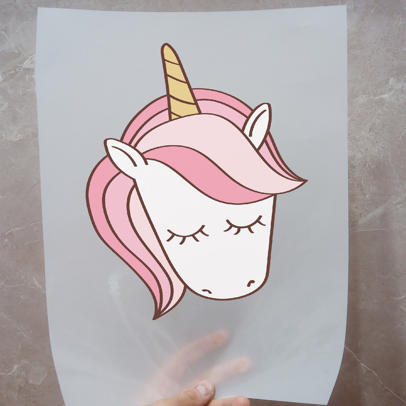 قیمت و خرید استیکر پارچه و لباس مدل dtf طرح یونیکورن کد H15.886 مجموعه 4 عددی