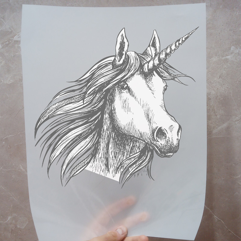 قیمت و خرید استیکر پارچه و لباس مدل dtf طرح یونیکورن کد H20.303 مجموعه 6 عددی