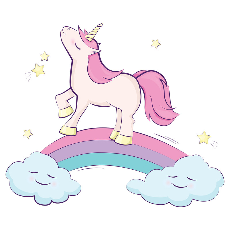 قیمت و خرید استیکر پارچه و لباس مدل dtf طرح یونیکورن کد H15.896 مجموعه 4 عددی