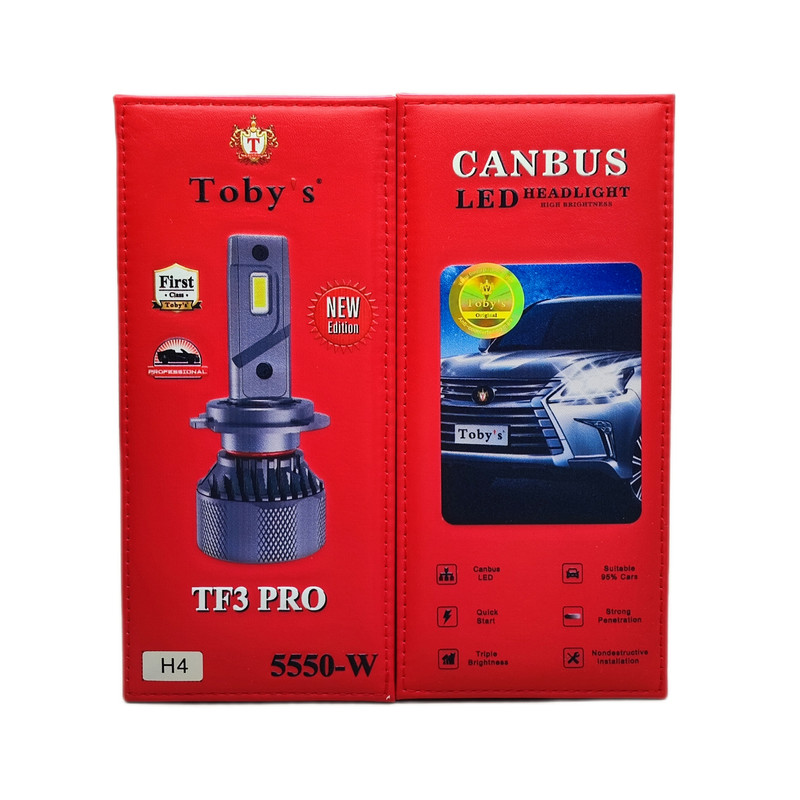 قیمت و خرید هدلایت لامپ خودرو توبیز مدل TF3 PRO پایه H4 بسته دو عددی