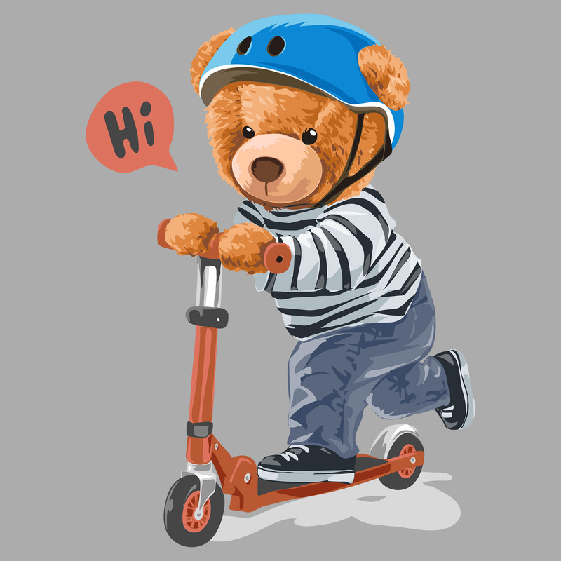 قیمت و خرید استیکر پارچه و لباس مدل dtf طرح تدی کد H20.175 مجموعه 3 عددی