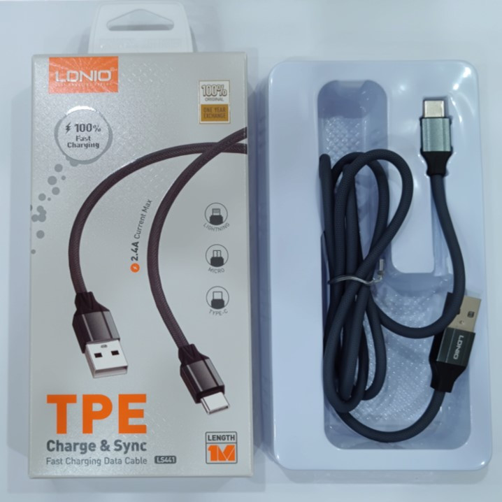 قیمت و خرید کابل تبدیل Usb به Usb C الدینیو مدل Ls441 طول 1 متر