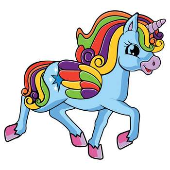 قیمت و خرید استیکر پارچه و لباس مدل dtf طرح یونیکورن کد H20.668 مجموعه 3 عددی