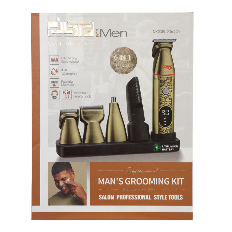 قیمت و خرید ست ماشین اصلاح موی صورت و بدن شارژی دی اس پی مدل 90642A