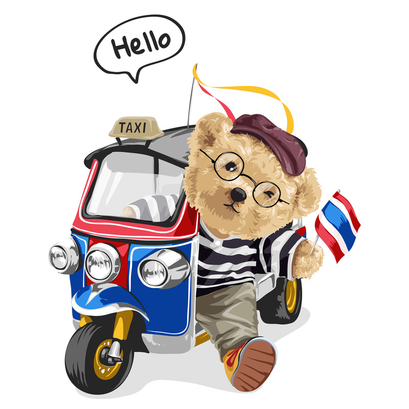 قیمت و خرید استیکر پارچه و لباس مدل dtf طرح تدی کد H20.190 مجموعه 24 عددی