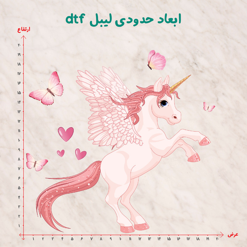 قیمت و خرید استیکر پارچه و لباس مدل dtf طرح یونیکورن کد H20.134 مجموعه 6 عددی