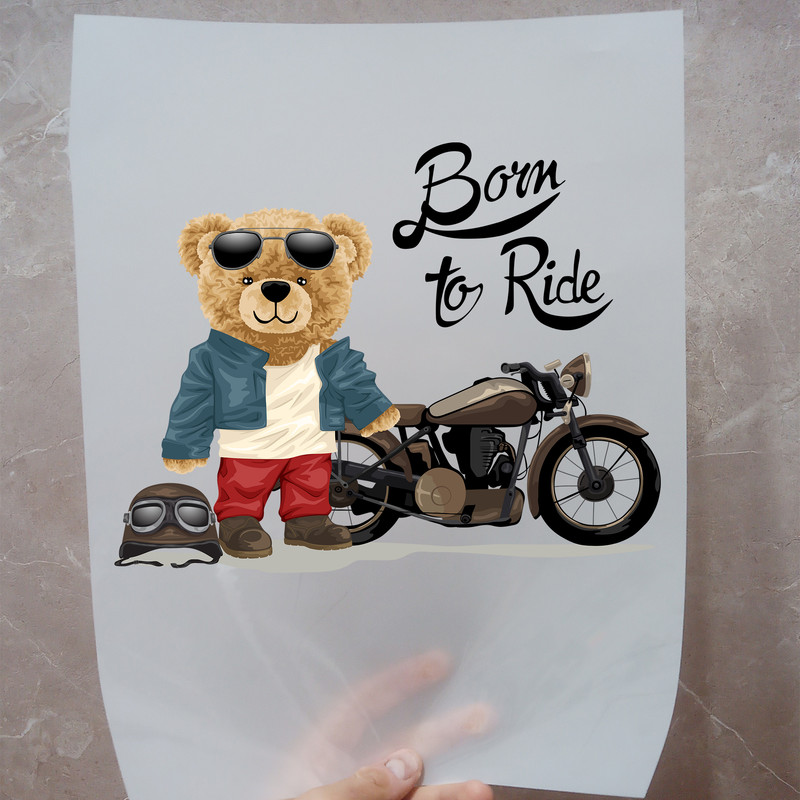 قیمت و خرید استیکر پارچه و لباس مدل dtf طرح تدی کد H20.71 مجموعه 3 عددی