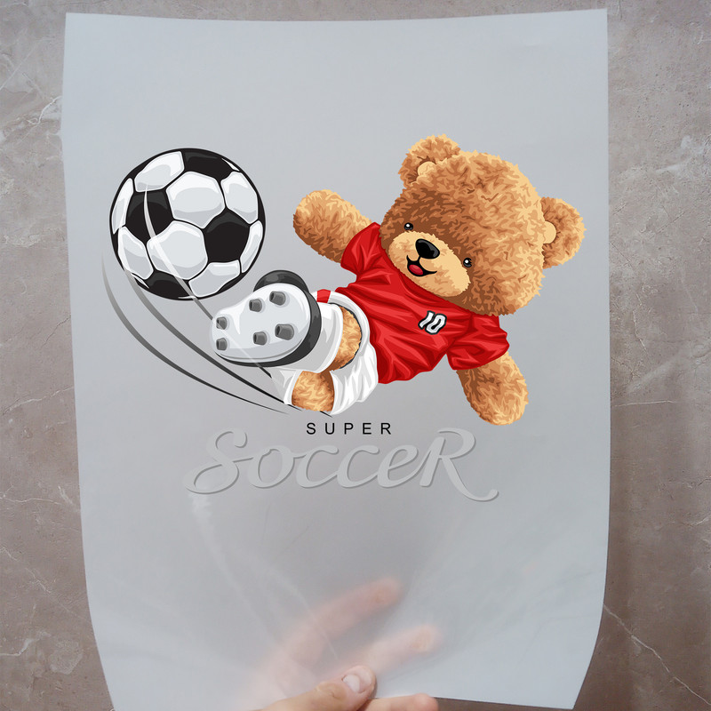 قیمت و خرید استیکر پارچه و لباس مدل dtf طرح تدی کد H30.99 مجموعه 24 عددی