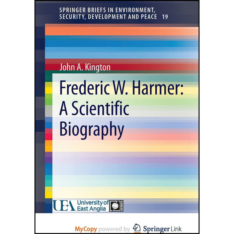 قیمت و خرید کتاب Frederic W. Harmer اثر John A. Kington انتشارات Springer