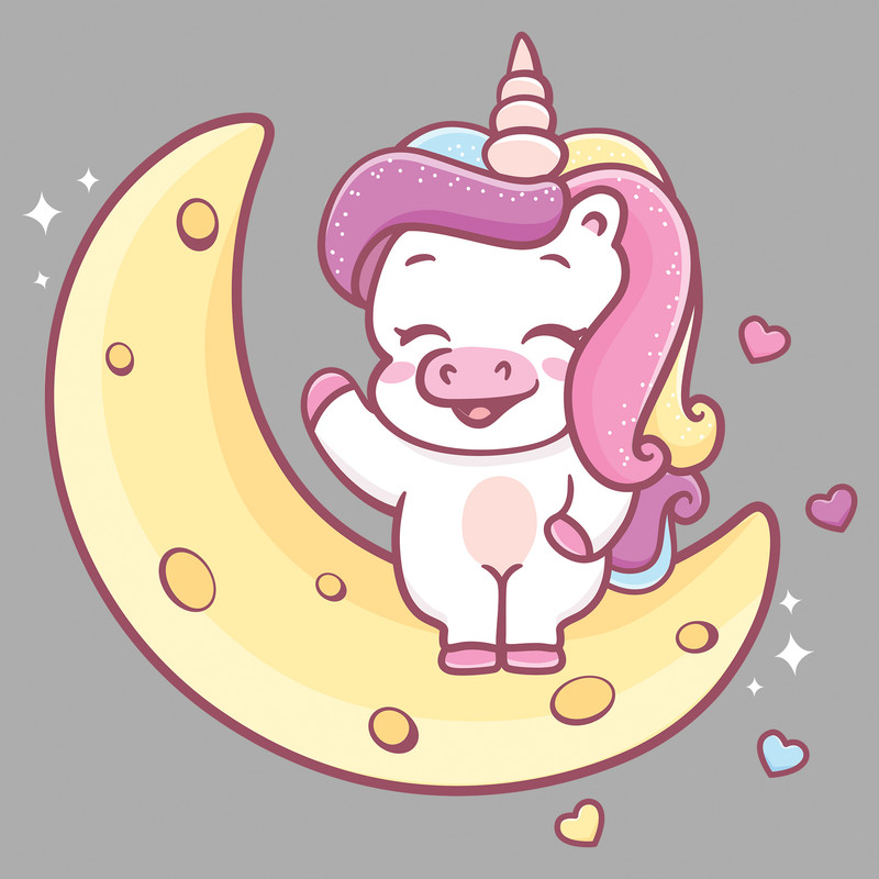 قیمت و خرید استیکر پارچه و لباس مدل dtf طرح یونیکورن کد H15.1013 مجموعه 4 عددی