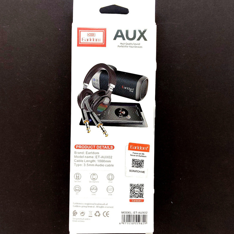 قیمت و خرید کابل AUX ارلدام مدل AX02 طول 1 متر