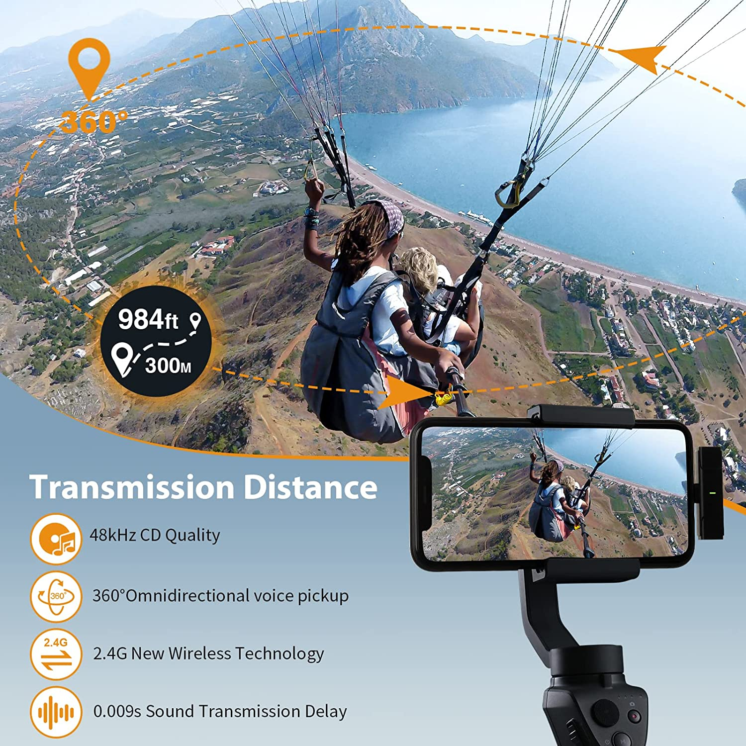 قیمت و مشخصات ست میکروفن یقه ای بی سیم مدل AirSky Dual Lightning - زیراکو