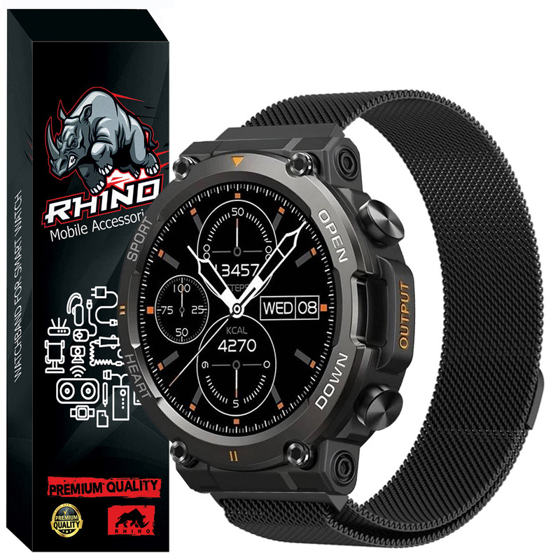 قیمت و خرید بند راینو مدل Milanese مناسب برای ساعت هوشمند اسمارت واچ K59 Pro - 2024