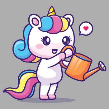 قیمت و خرید استیکر پارچه و لباس مدل dtf طرح یونیکورن کد H15.912 مجموعه 4 عددی