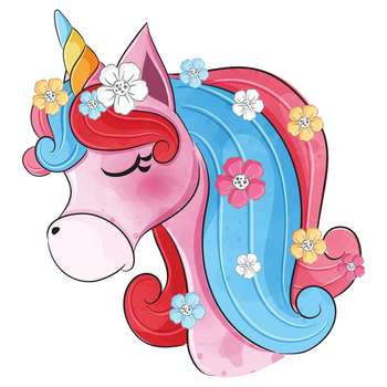 قیمت و خرید استیکر پارچه و لباس مدل dtf طرح یونیکورن کد H15.387 مجموعه 4 عددی