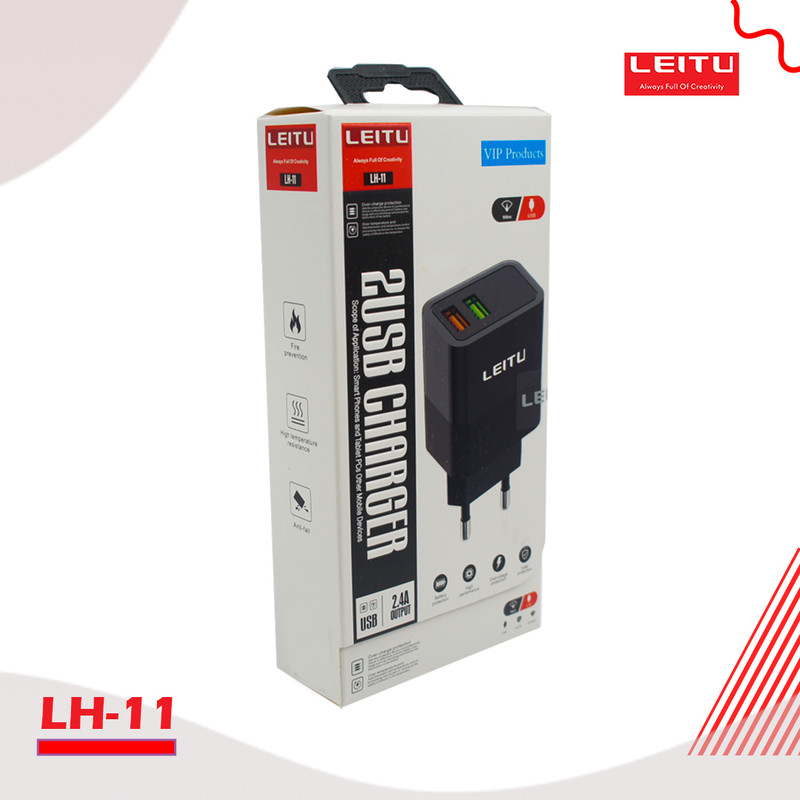 قیمت و خرید شارژر دیواری لیتو مدل LH - 11 به همراه کابل تبدیل MICROUSB