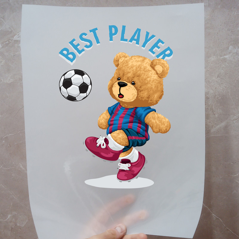 قیمت و خرید استیکر پارچه و لباس مدل dtf طرح تدی کد H15.107 مجموعه 24 عددی