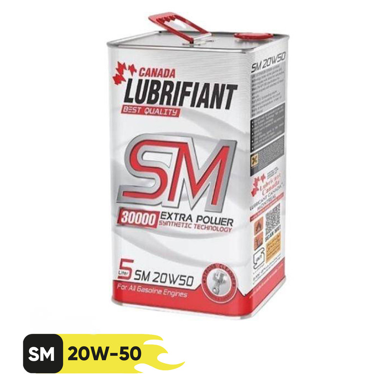 قیمت و خرید روغن موتور کانادا لوبریفنت مدل 20W50 SM حجم 5 لیتر