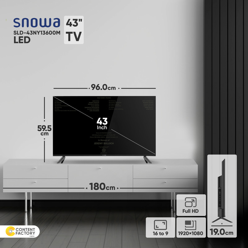 قیمت و خرید تلویزیون ال ای دی اسنوا مدل SLD-43NY13600M سایز 43 اینچ