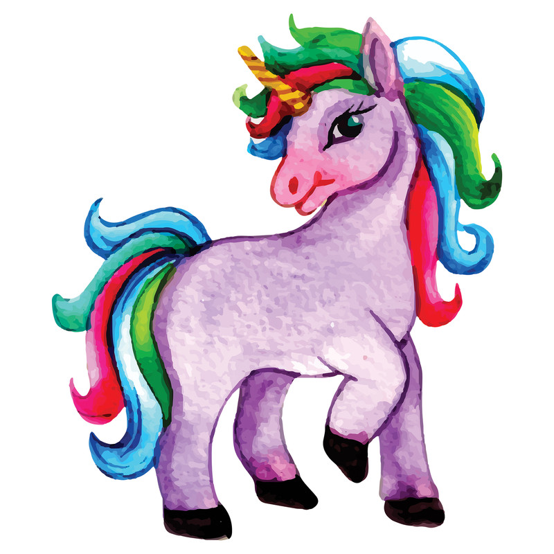 قیمت و خرید استیکر پارچه و لباس مدل dtf طرح یونیکورن کد H15.531 مجموعه 4 عددی