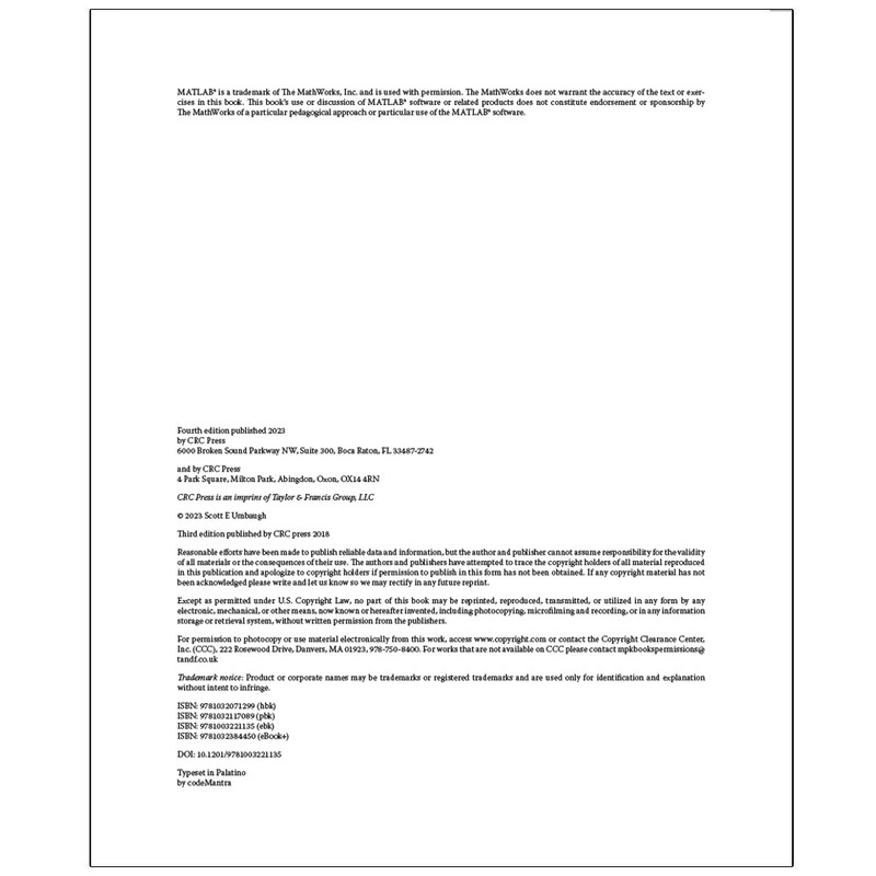 قیمت و خرید کتاب Computer Vision and Image Analysis Digital Image Processing and Analysis Fourth ...