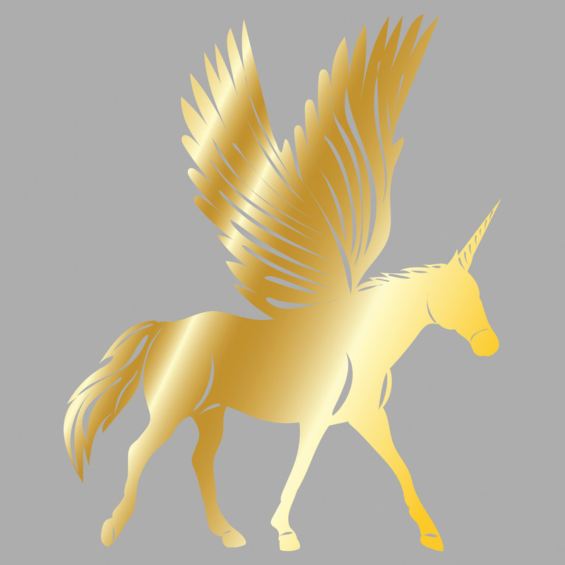 قیمت و خرید استیکر پارچه و لباس مدل dtf طرح یونیکورن کد H15.1122 مجموعه 4 عددی