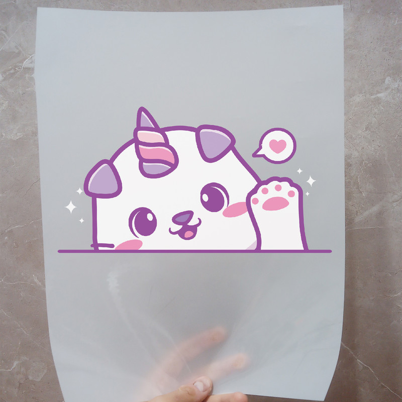 قیمت و خرید استیکر پارچه و لباس مدل dtf طرح یونیکورن کد H15.938 مجموعه 4 عددی