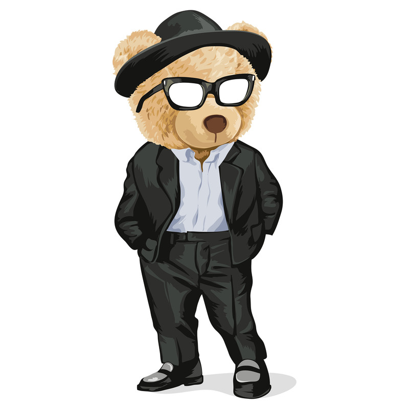 قیمت و خرید استیکر پارچه و لباس مدل dtf طرح تدی کد H15.118 مجموعه 12 عددی