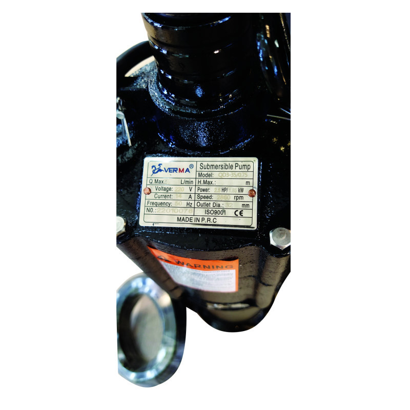 قیمت و خرید پمپ کف کش ورما مدل QD3-35/0.75