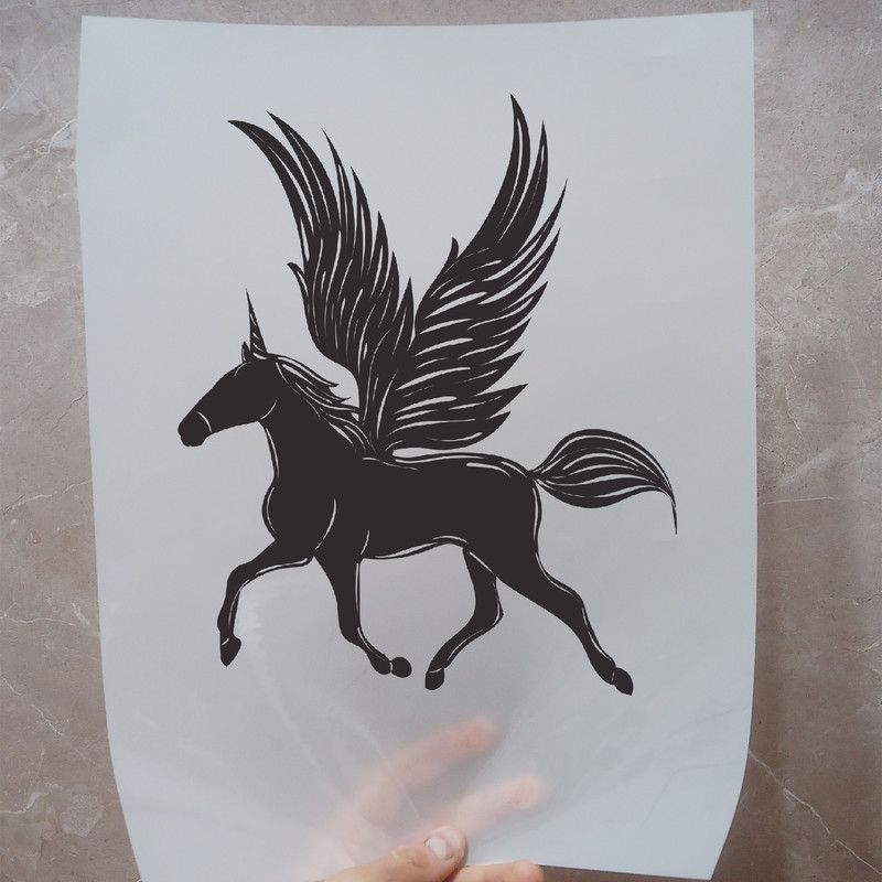 قیمت و خرید استیکر پارچه و لباس مدل dtf طرح یونیکورن کد H15.1228 مجموعه 4 عددی