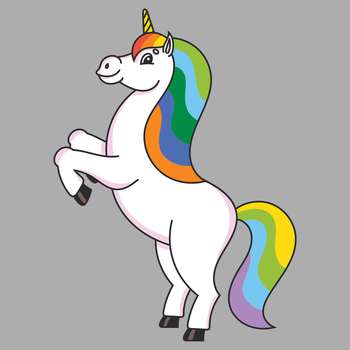 قیمت و خرید استیکر پارچه و لباس مدل dtf طرح یونیکورن کد H20.737 مجموعه 3 عددی