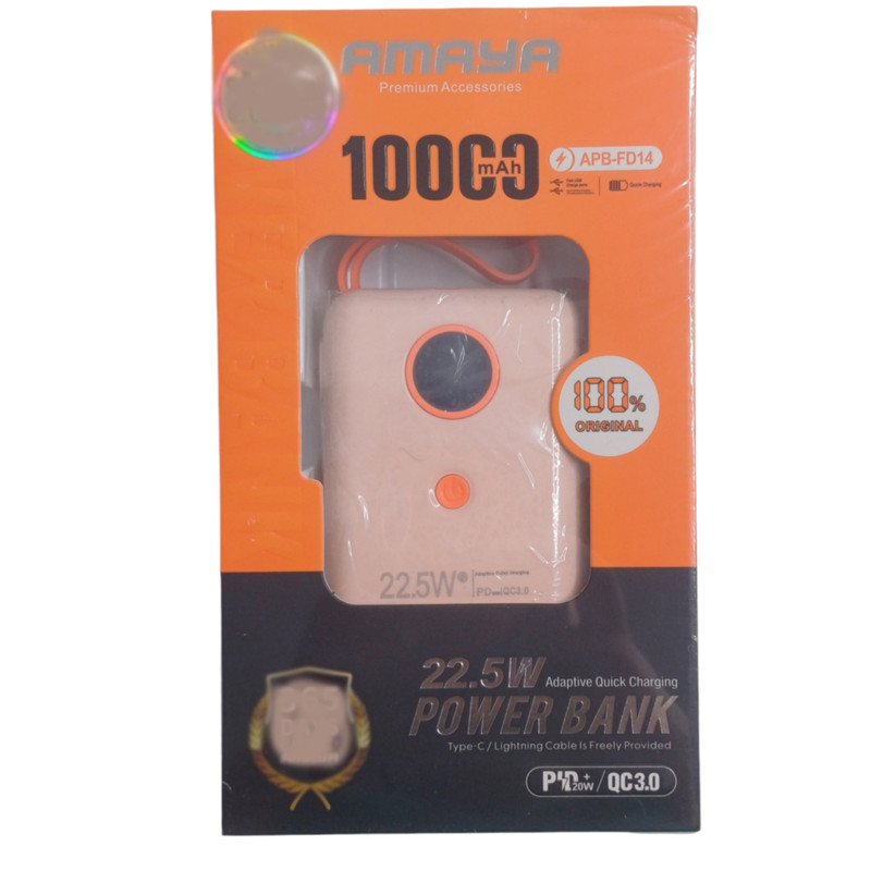 قیمت و خرید پاوربانک آمایا مدل APB-FD14 ظرفیت 10000 میلی آمپر ساعت