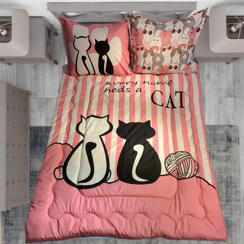 قیمت و خرید سرویس خواب مدل گربه های بازیگوش کد 225 یک نفره 4 تکه