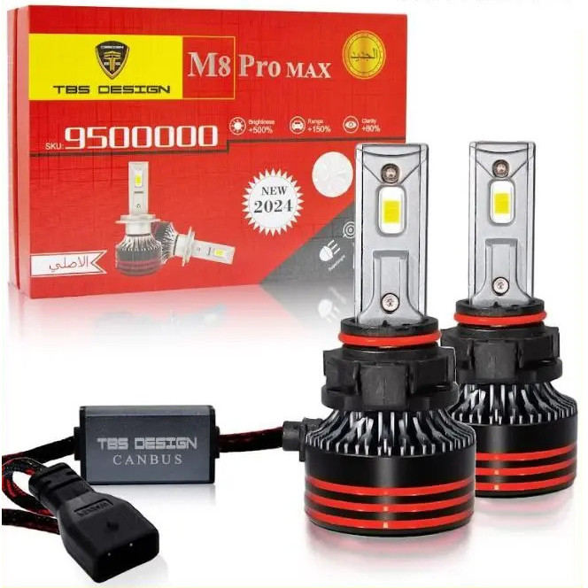 قیمت و خرید هدلایت خودرو تی بی اس دیزاین مدل M8 Pro Max H4 بسته دو عددی