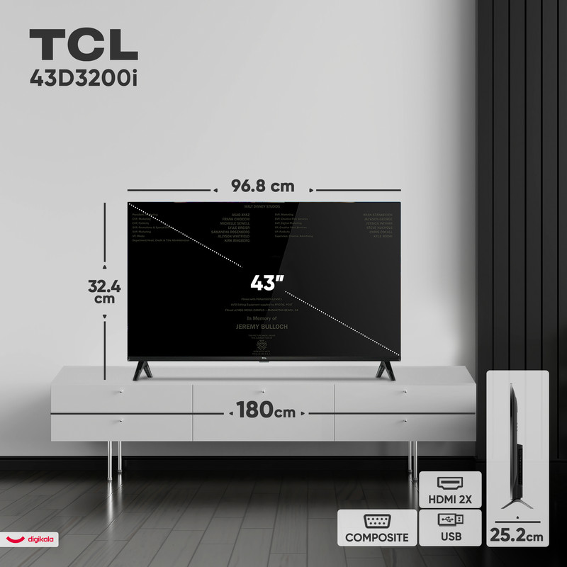قیمت و خرید تلویزیون 43 اینچ ال ای دی تی سی ال مدل 43D3200i