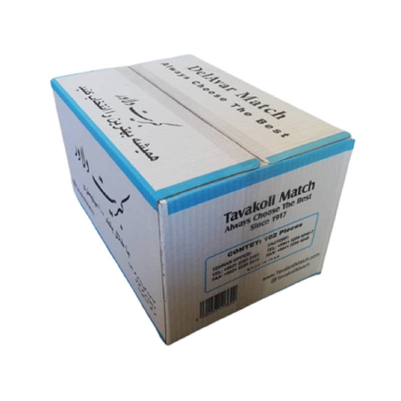 قیمت و خرید کبریت توکلی مدل دلاور بسته 102 عددی